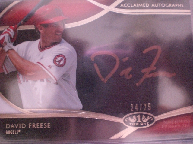 David Freese 2014 Topps Tier One Bronze Autograph Blk Card /25 | eBay