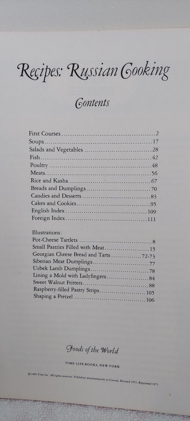 TIME-LIFE FOODS OF THE WORLD RECIPES RUSSIAN COOKING COOKBOOK REVISED ...