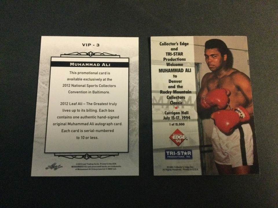 (2) MUHAMMAD ALI Trading Card Lot (1994 Edge & 2012 Leaf) | eBay