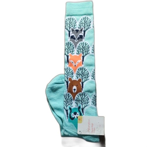 Xhilaration Mint Forest Animal Knee High Socks Women's size 4-10 NWT | eBay