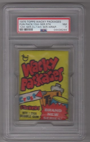 1975 Topps Wacky Packages 15th Series Rare * Funpack * Sealed Pack PSA ...