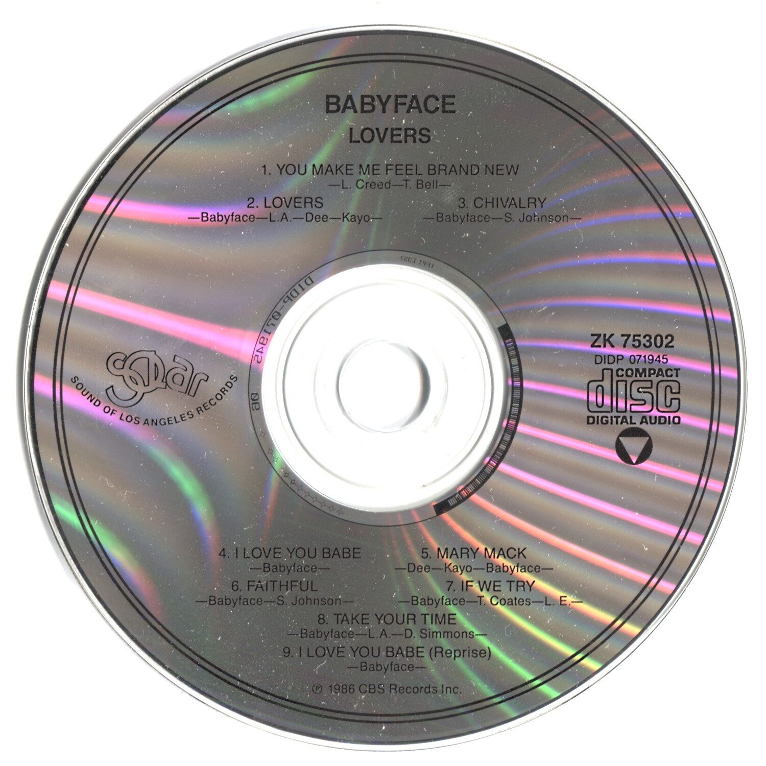 BABYFACE Lovers CD You Make Me Feel Brand New I LOVE YOU BABE Mary Mack ...