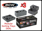 3 BCW Modular Sorting Tray 6 Cells Pack For Toploaders, Sleeves ...