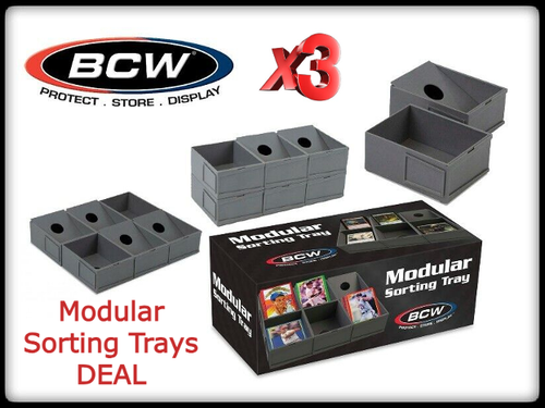 3 BCW Modular Sorting Tray 6 Cells Pack For Toploaders, Sleeves ...
