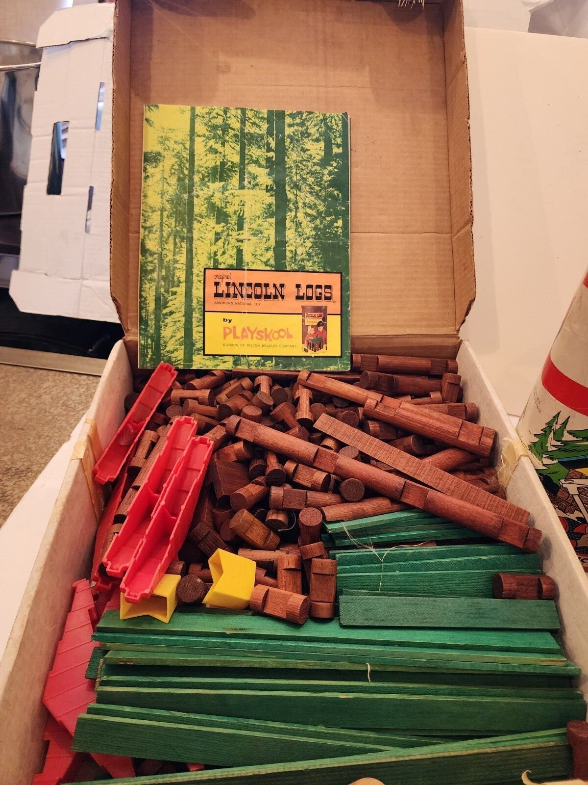 VIntage Lincoln Logs American Logs Halsam and Frontierland Logs Disney ...