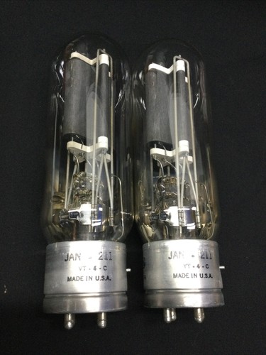 GREAT PAIR GE JAN 211 VT 4 C Ham Radio Amplifier Transmitting Tubes ...