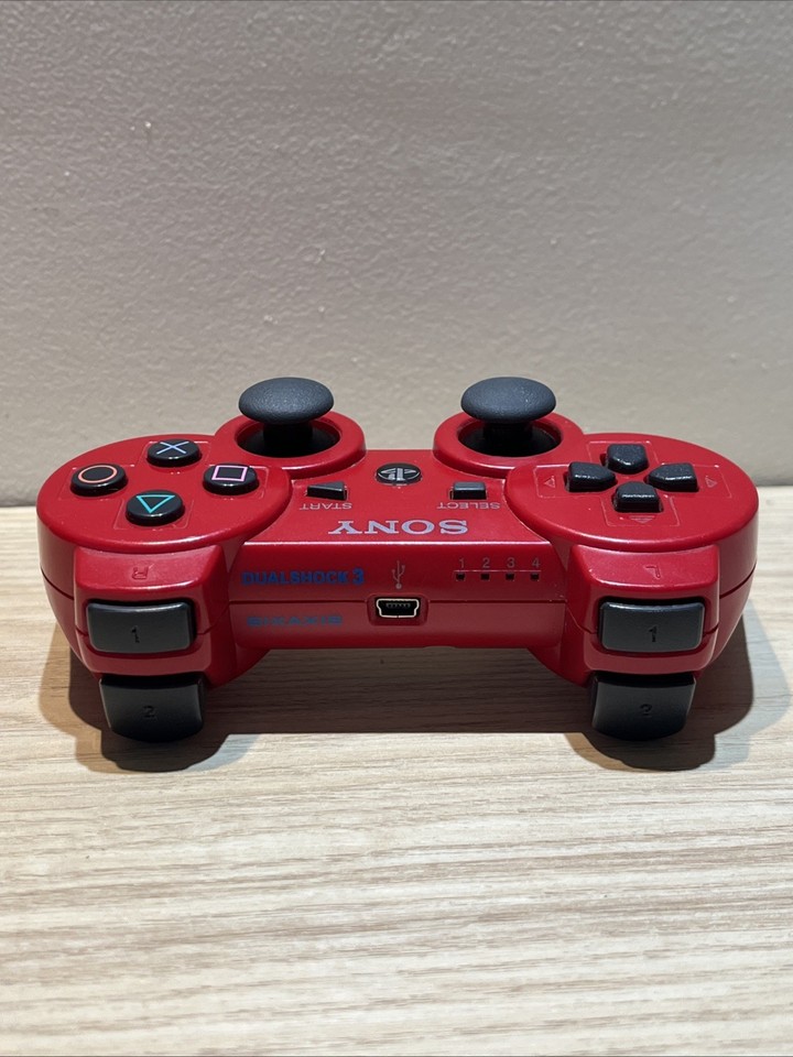 Sony Playstation 3 PS3 DualShock 3 Controller Red Genuine OEM CECHZC2U ...