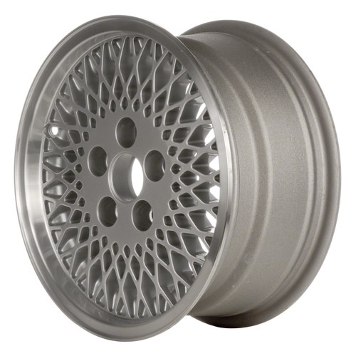 15x7 Snowflake Design Alloy Wheel Flange Cut & Painted Bright Silver ...