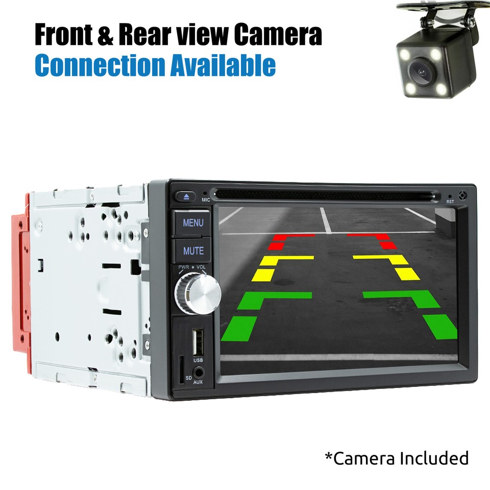 Car Stereo 6.2" Double DIN CD DVD Carplay FM AM RDS Radio USB AUX TF w ...