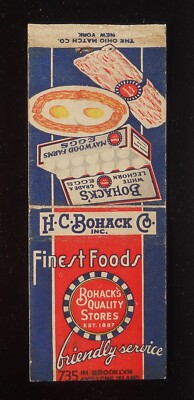 1930s? H. C. Bohack's Quality Stores Est. 1887 Maywood Eggs Bacon ...