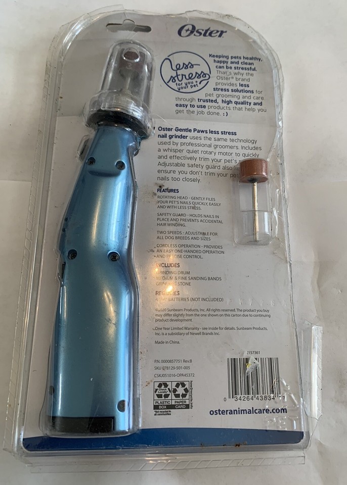 Oster 078129-600-000 Gentle Paws Premium Nail Grinder for Dogs and Cats ...
