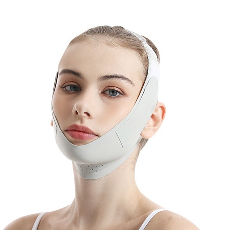 Breathable Facial Lifting Strap Adjustable Face Lift Band Chin Up Mask ...