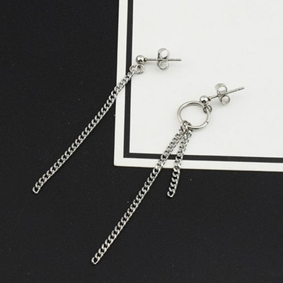 Fashion KPOP BTS V Earrings Bangtan Boys V Tassel Ring Chain Ear Stud ...
