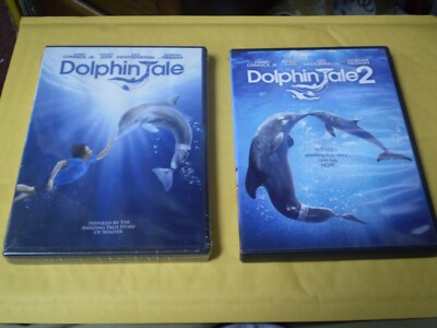 (2) Dolphin Tale Children's DVD Lot: Dolphin Tale 1 (NEW) & 2 Harry ...