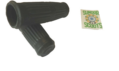 SET OF 2 SIL BLACK HANDLEBAR GRIPS. SUITABLE FOR LAMBRETTA GP, LI, SX ...