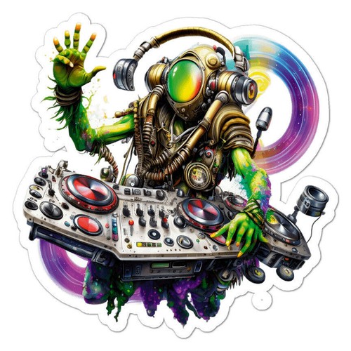 Alien DJ Sticker | eBay