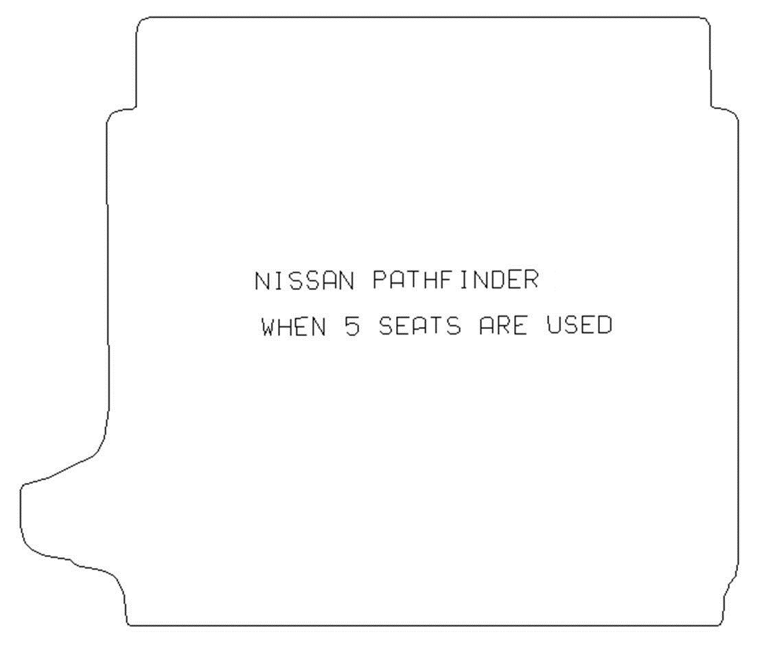 For Nissan Pathfinder 2005-2012 R51 Fully Tailored Rubber Car Boot Mat ...