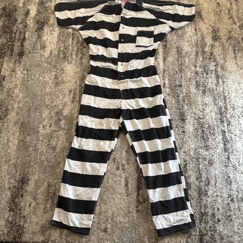 Authentic Uniform Jail Inmate Prison Stripes XL Jumpsuit Robinson ...