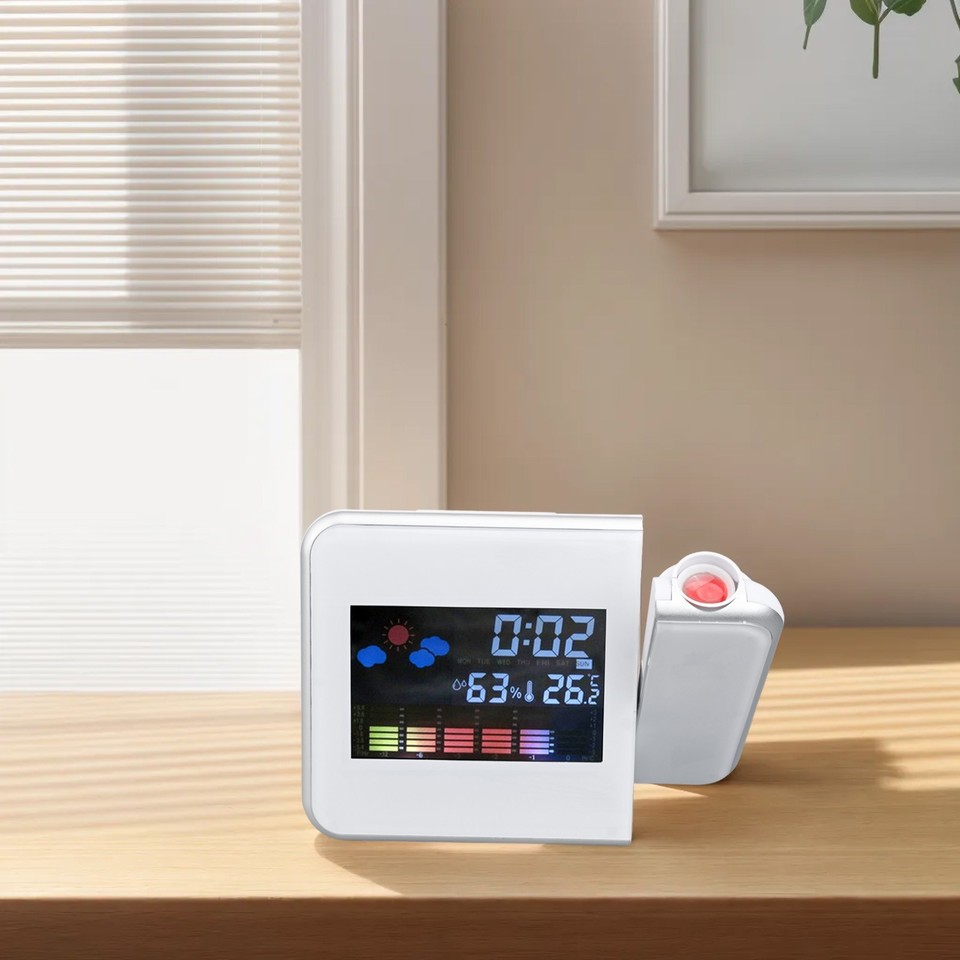 Color LCD Alarm Clock Creative LCD Clock Calendar Display Easy-to-Read ...
