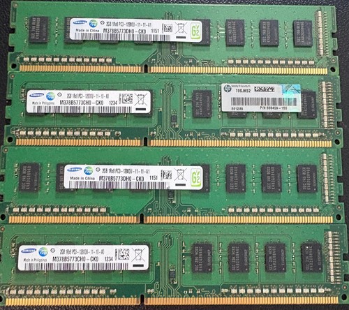 (4) sticks Samsung 2 GB DIMM 1333 MHz SDRAM Memory (M378B5773DH0CH9 ...