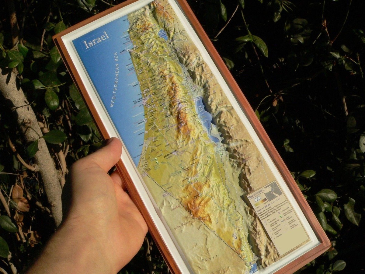 3d Topographic Map Of Israel