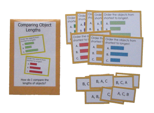 Teacher Made Math Resource Center Game Comparing Object Lengths | eBay