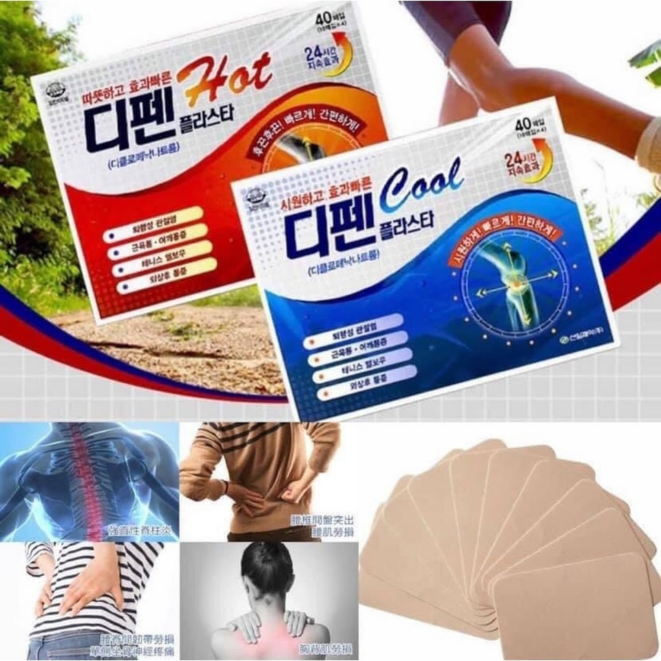 2 x SINIL Pharm Pain Relief Hot Patch 40PCS - Muscle Joint Aches Heat ...