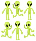 Bendable Rubber Neon Green Aliens - 24 Pack. (4") Action Figures ...