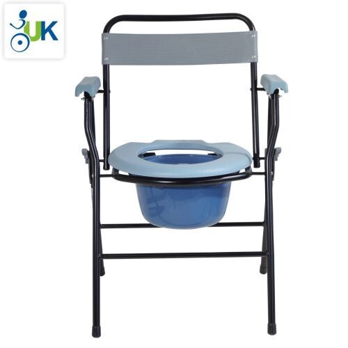 Ultra Lightweight Folding Portable Commode Toilet With Padded Arms and ...
