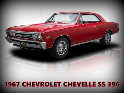 1967 Chevrolet Chevelle SS in Red NEW Metal Sign: Pristine Restoration ...