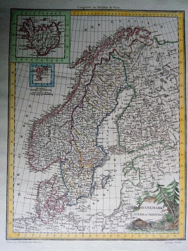 1812 - LAPIE - Map SCANDINAVIA DENMARK SWEDEN NORWAY ICELAND FINLAND | eBay