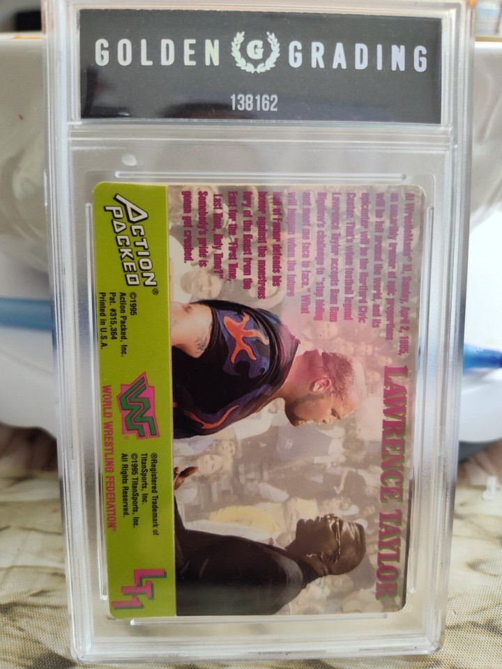 1995 Action Packed WWF Promo #LT1, Lawrence Taylor, WrestleMania XI ...