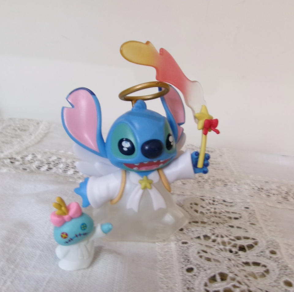NEW STITCH ANGEL FIGURINE W/HARD BODY, HALO SCARY BABY WINGS FLAME ...