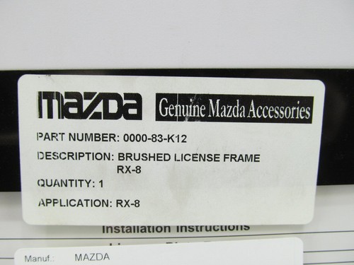 NEW GENUINE Brushed Stainless Steel License Plate Frame Bracket OEM ...