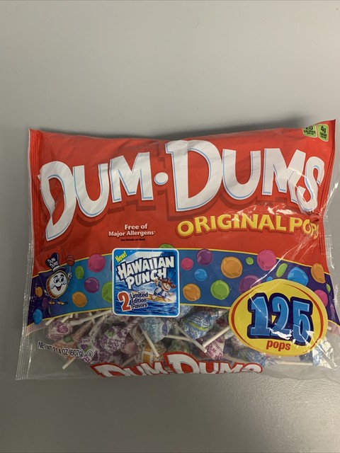 Dum Dums Lollipops Hawaiian Punch Limited Edition 125 Pops - 21.4 Oz ...