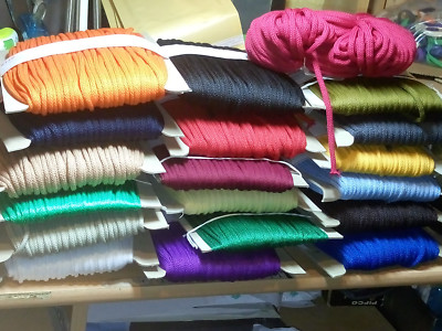 Soft drawstring piping polyester cord - width 5mm (Approx) - 20 Colours ...