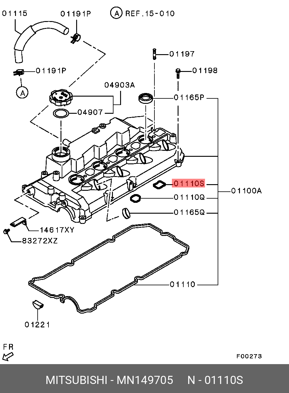 Genuine OE GasketRocker Cover (MN149705 for Mitsubishi MN14-9705 | eBay UK