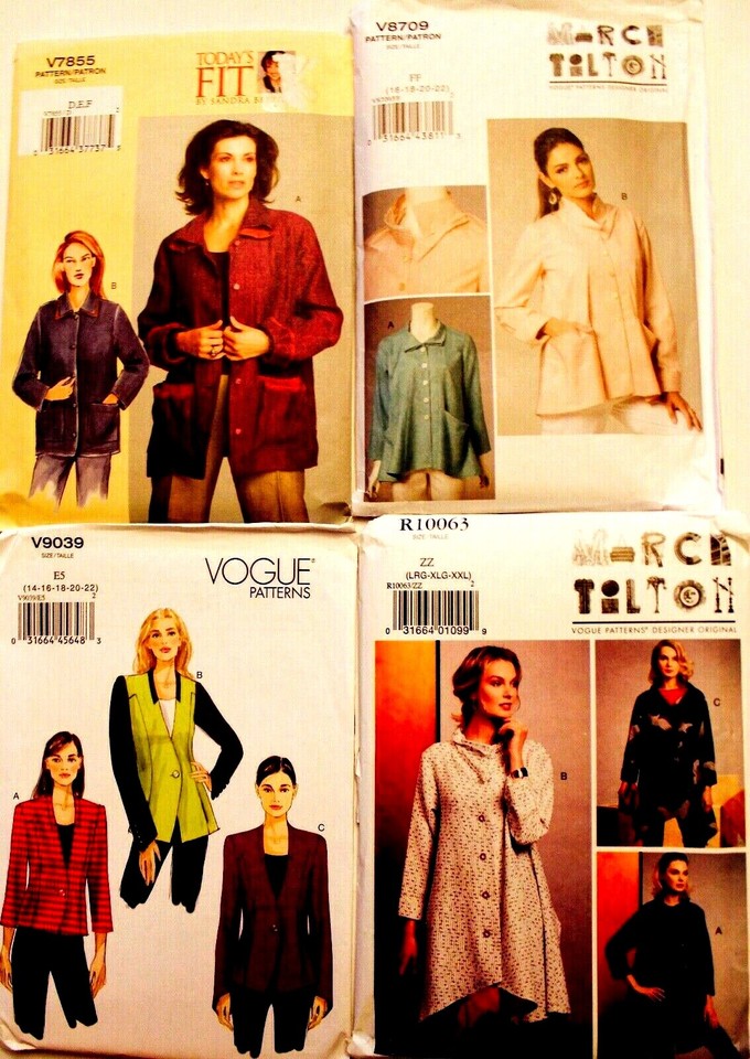 Vogue COAT JACKET CAPE Sew Pattern ~ U PICK! Misses & Plus Sz UC | eBay