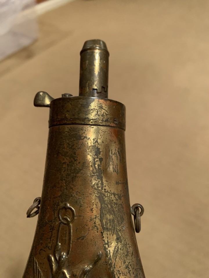 Antique Civil War-Era James Dixon Embossed Gunpowder Flask | eBay