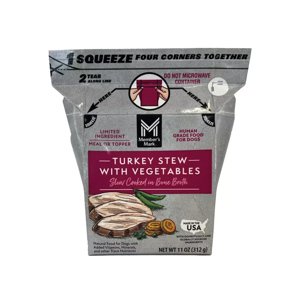 Member's Mark Turkey Stew with Vegetables Wet Dog Food, 11 oz., 24 ...