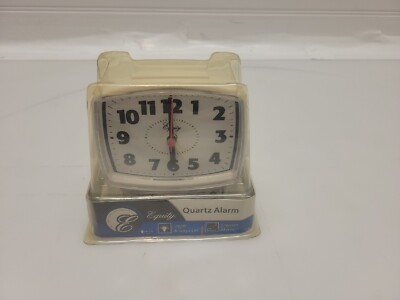 Equity 33100 Electric Analog Alarm Clock with White Case & Lighted Dial ...