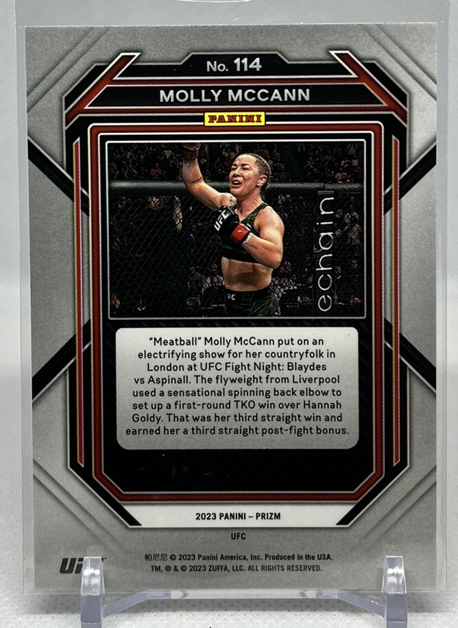 2023 Panini Prizm UFC Molly McCann RC Rookie #114 | eBay