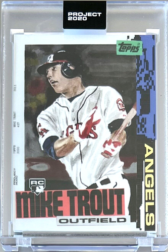 TOPPS PROJECT 2020 #85 MIKE TROUT by Artist JACOB ROCHESTER * ANGELS ...