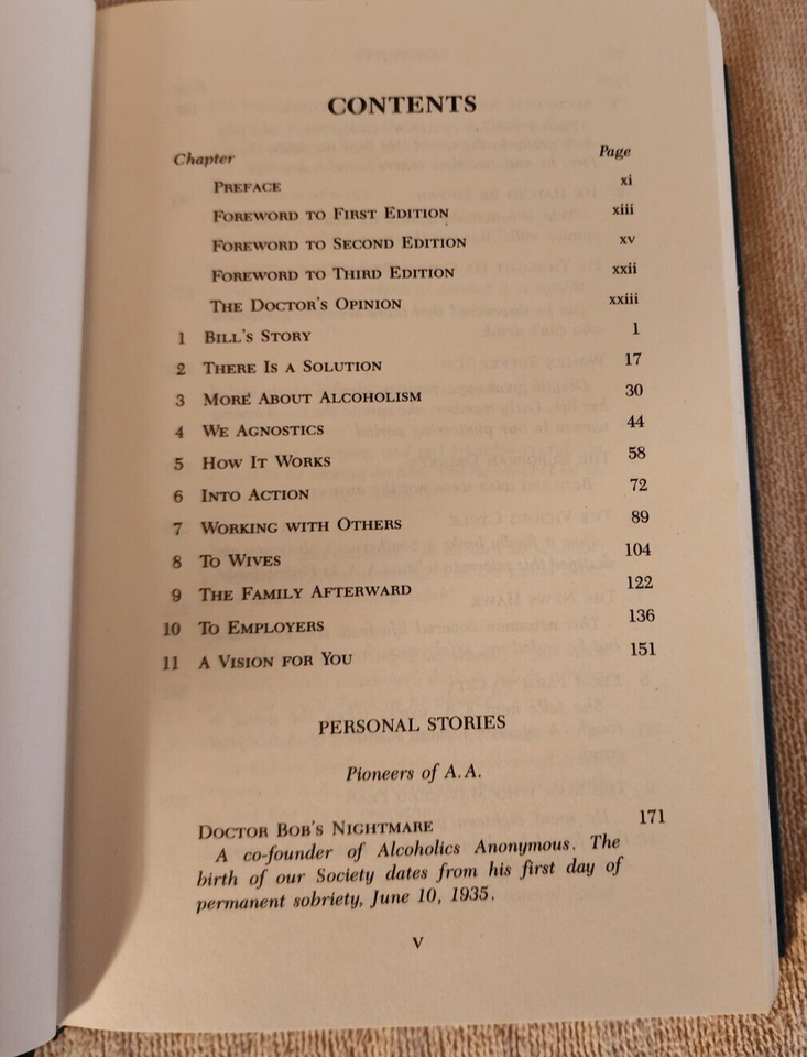 Alcoholics Anonymous AA 3rd Edition Big Book 47th Printing 1993 HCDJ ...