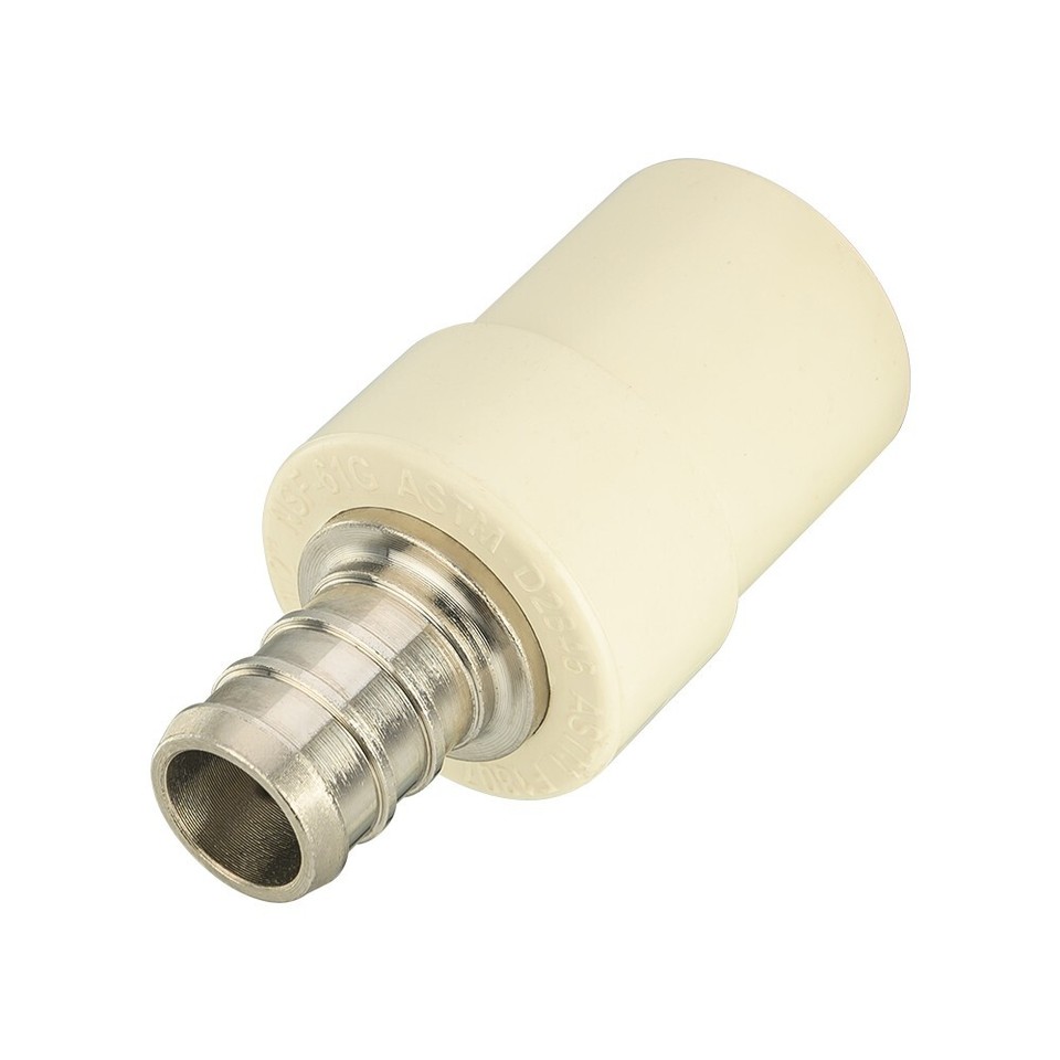 5 PCS EFIELD 1/2" PEX x 1/2" CPVC Transition Coupling Brass Barb Crimp ...