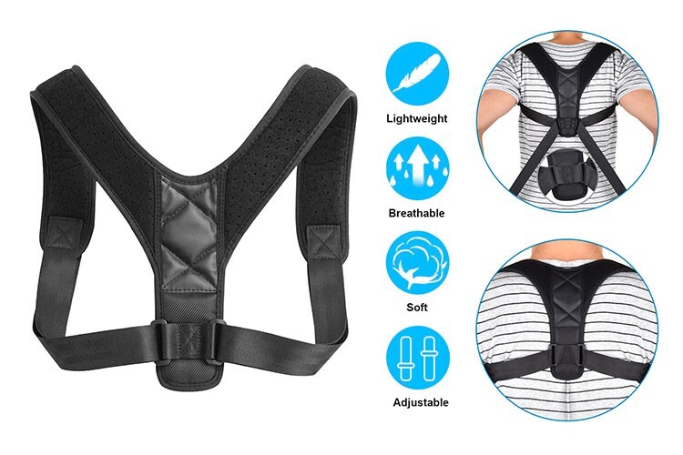 Adjustable Posture Corrector Back Shoulder Support Correct Brace Belt ...