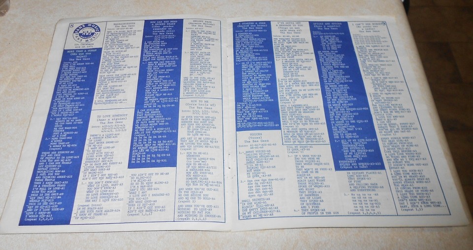 Bee Gees Guitarra String Along Especial No042 12 Page Lyrics Cancionero ...