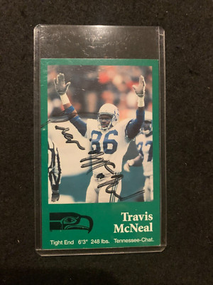 Travis McNeal Signed 1990 Police Card Seattle Seahawks NFL Football ...