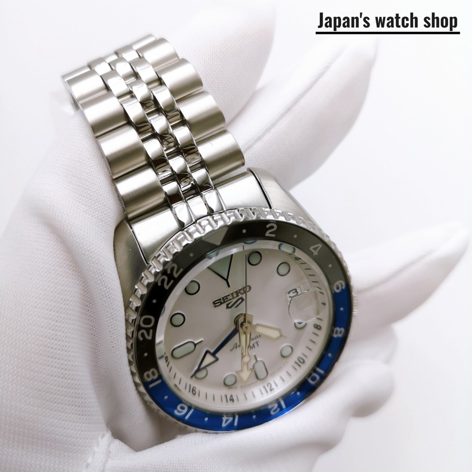 SEIKO 5 Sports SBSC017 White SKX Sports Style GMT Men's Watch New in ...