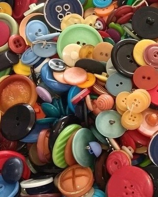 Vintage Buttons Lot Modern Premium Mix Sewing Unique Retro 3oz Variety ...